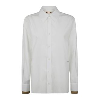 Marni Cotton Poplin Shirt - - Blouses & Shirts - Damen - Wei&szlig; - XL