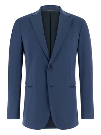 Boggi Milano single-breasted patch pocket jacket - Blau