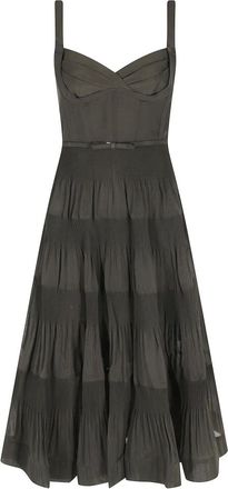 Zimmermann Femme, Robes, Vert, Taille: 38 FR Pleated Draped Midi Dress