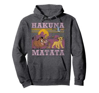 Disney Lion King Retro Hakuna Matata Faded Poster Pullover Hoodie