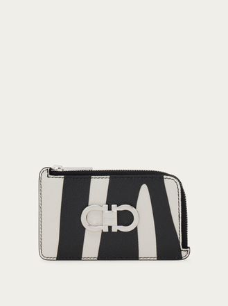 Ferragamo Damen Doppel-Gancini Kreditkartenetui Violett