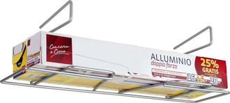 Metaltex 364933095 Wrap Folienhalter, 33 x 12 x 9 cm, Silber