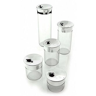 Bugatti 22-155/07 Acqua Bocal Acier INOX/Porcelaine Blanc 11,5 x 11,5 x 15 cm