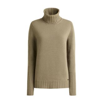Kiton Kaschmir Polo Hals Pullover - - Knitwear - Damen - Gr&uuml;n - M