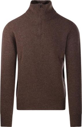 Altea Pull &agrave; col montant et fermeture &eacute;clair - Homme - Pulls - Brun - Taille: XL