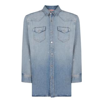 Acne Studios Homme, Chemises, Bleu, Taille: M Chemise en denim avec poches avant