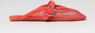 Alaia Mules mit niedrigem Absatz aus Mesh-Nylon und Wildleder mit Riemen