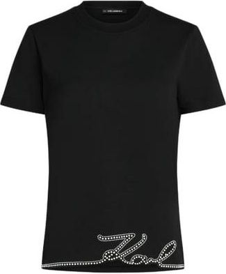 Karl Lagerfeld Tee-shirt col rond en coton