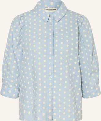 Lollys Laundry Lollys Laundry Hemdbluse Bonoll Mit 3/4-Arm blau