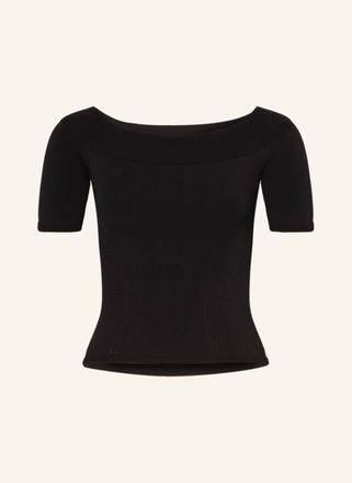 Alexander McQueen Mcqueen Off-Shoulder-Shirt schwarz