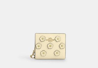 Coach Portemonnaie Mit Druckknopfverschluss Und Blumenapplikation