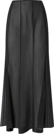 Pinko Pinko, Femme, Jupes, Noir, Taille: 36 FR Jupe Longue Avec D&eacute;tails Transparents
