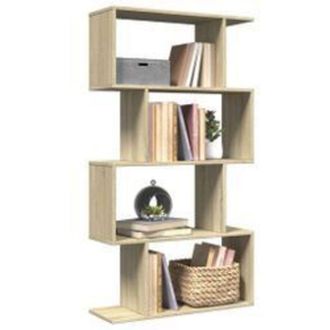 Les Tendances &Eacute;tag&egrave;re s&eacute;paratrice de pi&egrave;ce 4 niveaux ch&ecirc;ne sonoma 70x24x129