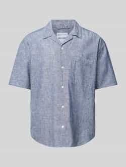 Only & Sons Relaxed Fit Freizeithemd aus Baumwoll-Leinen-Mix Modell CAIDEN