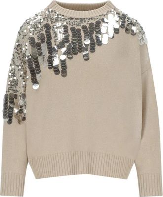 Marella Pull Calcio - Femme - Pulls - Beige - Taille: 38 FR