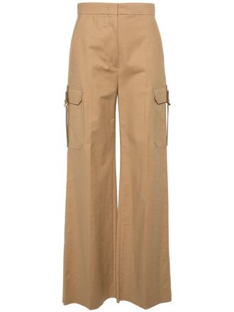 Max Mara Edda Cargohose mit hohem Bund - Nude