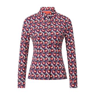 La DoubleJ Taillierte Hemdbluse mit Muster