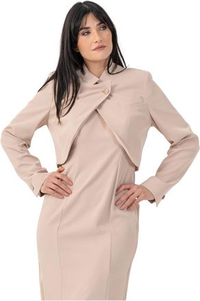 Kocca Femme, Vestes, Beige, Taille: 44 FR Giacca Cropped Asimmetrica