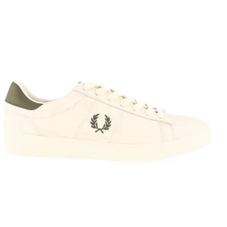 Fred Perry Spencer Leder-sneaker In Ecru