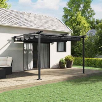 vidaXL Vidaxl - Gazebo mural Anthracite Acier