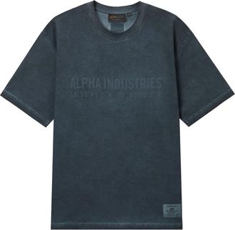 Alpha Industries t-shirt à logo imprimé - Bleu