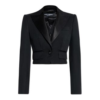 Dolce & Gabbana Wollblazer - - Jackets - Damen - Schwarzk - XS