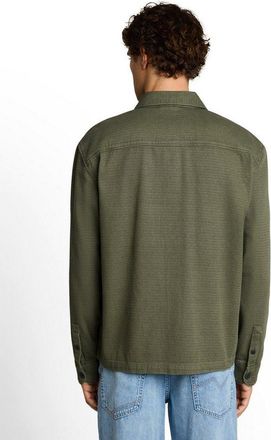 Tom Tailor Langarmshirt Denim mit Knopfleiste und Hemdkragen