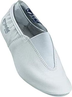 Anniel 2038 - Chaussures Gymnastique Rythmiques Unisex en Cuir 100% Made in Italy, Chaussures de Danse Femme Homme, Èlastique Confortable au Talon et au Cou-