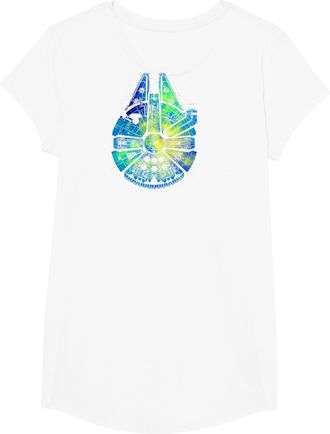 Star Wars Millennium Falcon Water Color Ink Splatter T-Shirt