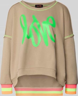 Miss Goodlife Oversized Sweatshirt mit gerippten Abschl&uuml;ssen