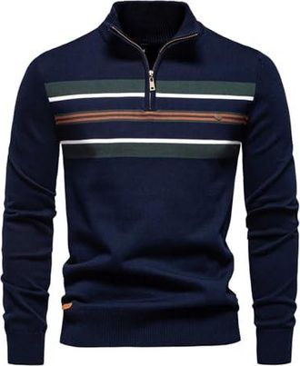 Generic Pull Sweater pour Homme en Maille Uni paisseur Moyenne Doux Automne Hiver Confortable Chaud Transition Col Pull-Over 2 Boutons Haut de Qualit&eacute; Anti-Pi