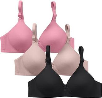 Generic Lot de 3 soutiens-gorge confortables sans couture pour femme, soutien-gorge multidirectionnel rembourré et confortable, couverture complète, sous-vête