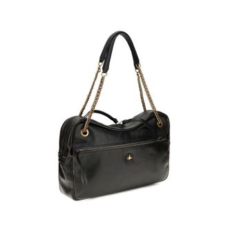 Vivienne Westwood Womens Black Calf Leather Bos Taurus Shoulder Bag