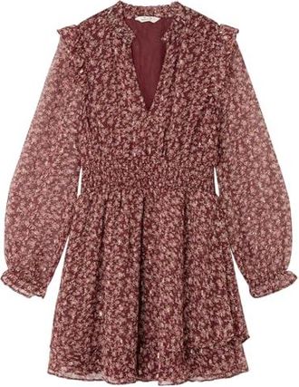 Springfield Short LS Double Skirt Dress, Brown Sugar, 38 Womens