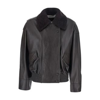 IVY OAK IVY Oak, Femme, Vestes, Brun, Taille: 40 FR Laila Leather Jacket