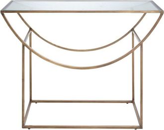 Made In Meubles Made In Meubles - Console en métal doré et verre Léa