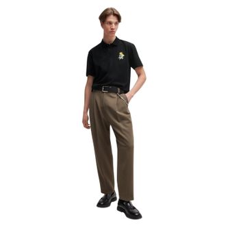 HUGO BOSS Poloshirt f&uuml;r Herren, Regul&auml;r, kurz&auml;rmlig (Schwarz)