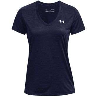 Under Armour T-Shirt f&uuml;r Damen, V-Ausschnitt, lose Passform (Mitternachtsblau)