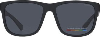 Polaroid PLD 2155/S Sonnenbrille, matt, Schwarz, Größe 57 für Herren, Mattes Schwarz, 57