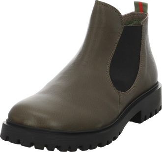 Think Think Trento Damen chromfrei gegerbte nachhaltige Chelsea Boot Stiefelette, Olive 7010, 40 EU