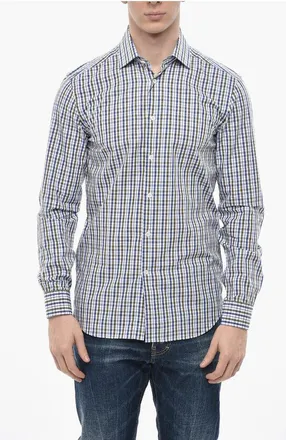 Corneliani Slim-Fit Checked Shirt size 39