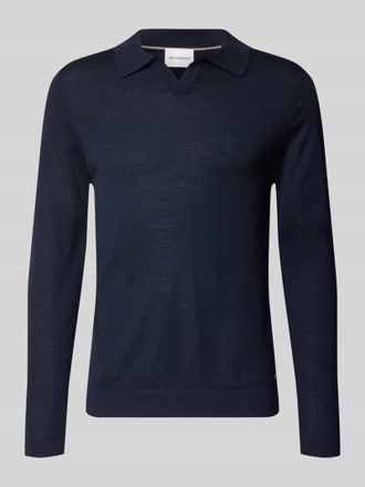 Roy Robson Strickpullover aus Schurwolle mit Polokragen und V-Ausschnitt