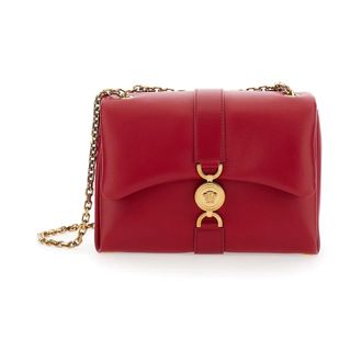 Versace Femme, Sacs, Rouge, Taille: ONE Size Sacs Rouges en Nappa pour les Amoureux de la Mode