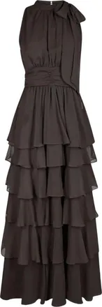 Neo Noir Femme, Robes, Brun, Taille: 42 FR Marli Solid Chiffon Dress