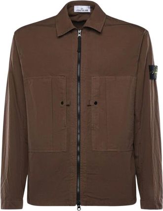 Stone Island Homme, Chemises, Beige, Taille: XL Casual Shirt