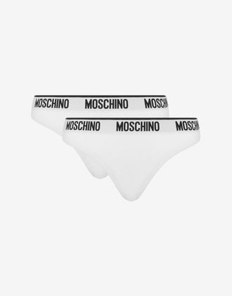 Moschino Slip Elastic Logo Band - Blanc