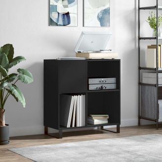 vidaXL Plattenschrank Schwarz 84,5x38x89 cm Holzwerkstoff Vidaxl
