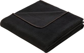 Villeroy & Boch Wohndecke One Graphite I Flauschige Kuscheldecke aus Baumwollmischgewebe I dunkelgraue Sofa-Decke in 150x200 cm I nachhaltig produziert in Deutschland