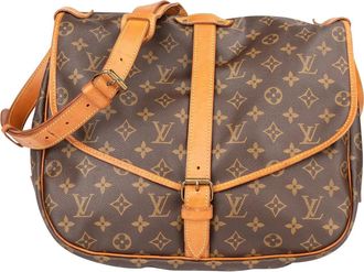 Louis Vuitton Crossbody Bags - Louis Vuitton Canvas Monogram Saumur 35 Crossbody - Gr. unisize - in Braun - f&uuml;r Damen