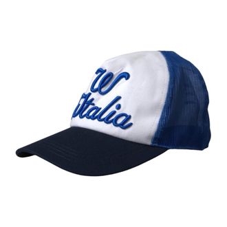 Dolce & Gabbana Mesh Baseball Cap Blau Wei&szlig; Schwarz - - Accessories - Damen - Blau - ONE SIZE